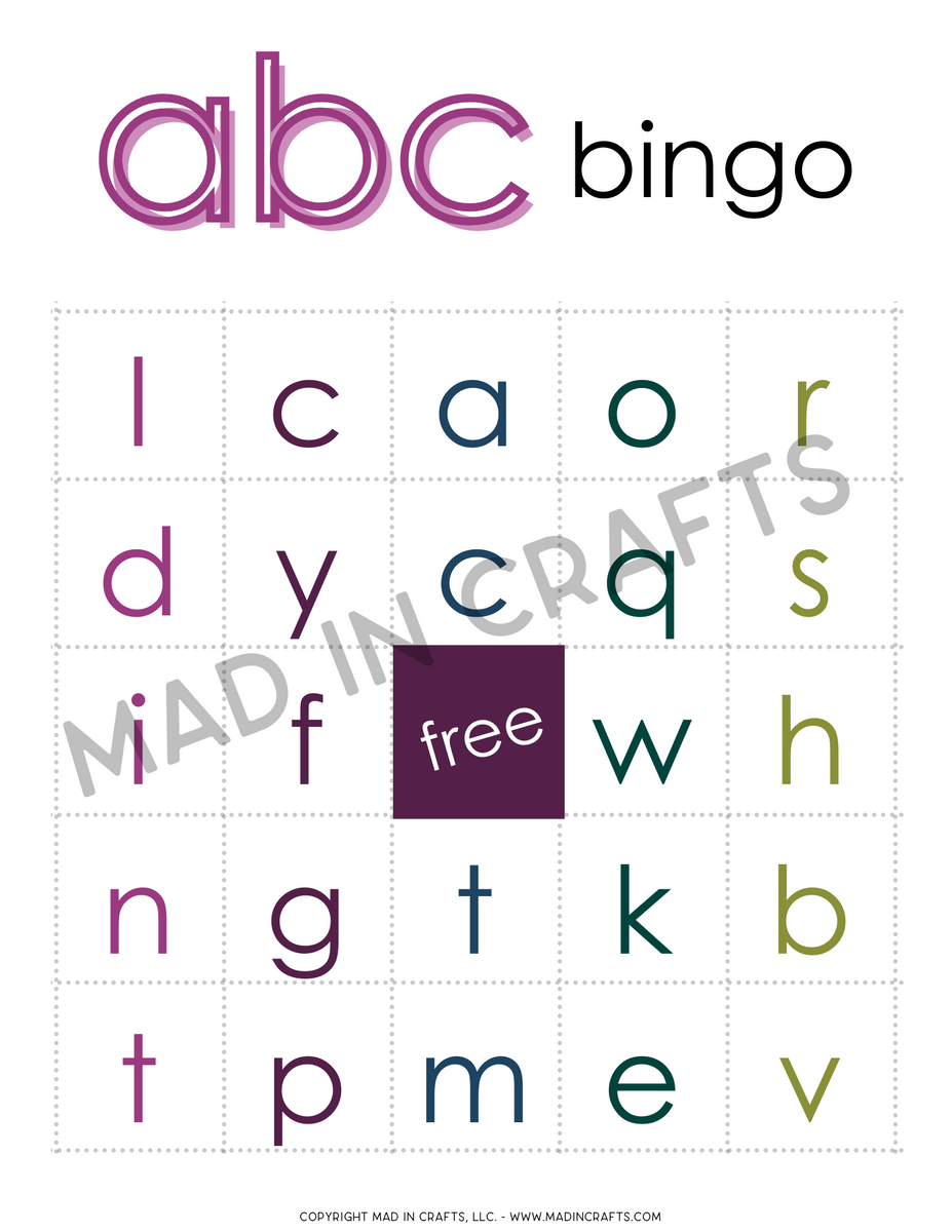 Lowercase and Uppercase Alphabet Bingo Bundle – Mad in Crafts