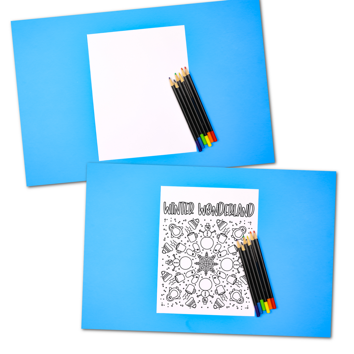 6 Coloring Page Mockups with Colored Pencils – Mad in Crafts