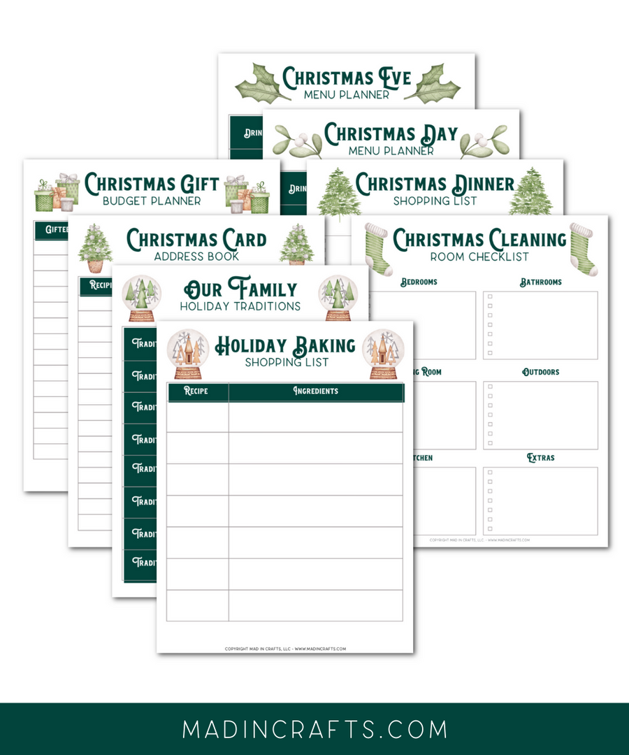 Christmas Planning Printable Bundle – Mad in Crafts