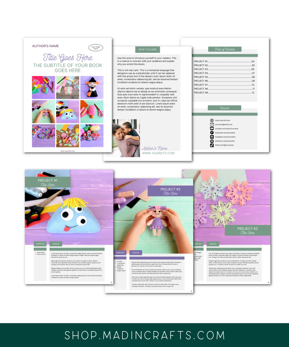 Minimal DIY & Craft eBook Customizable Canva Template – Mad in Crafts