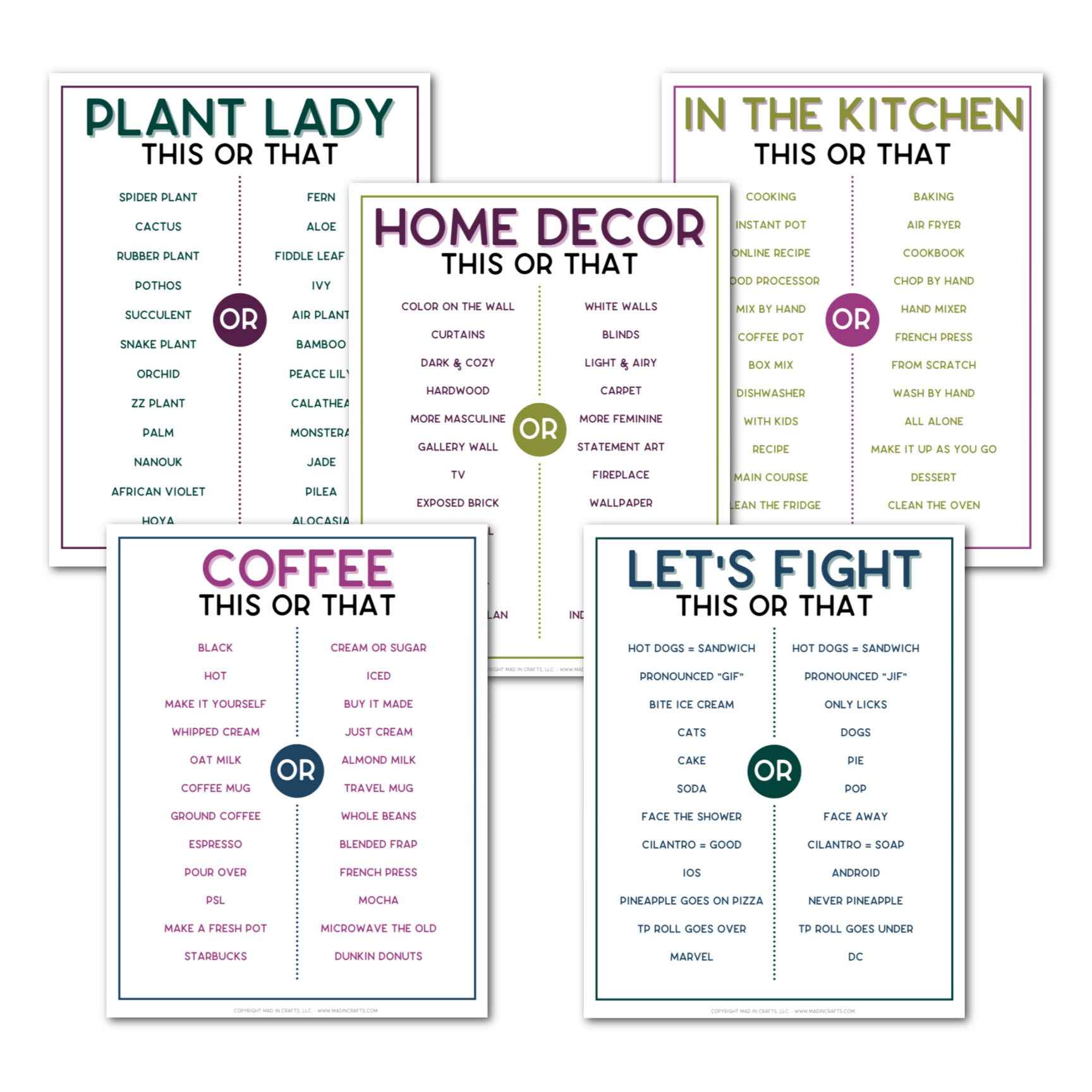 20 This or That Games Printable Bundle – Mad in Crafts