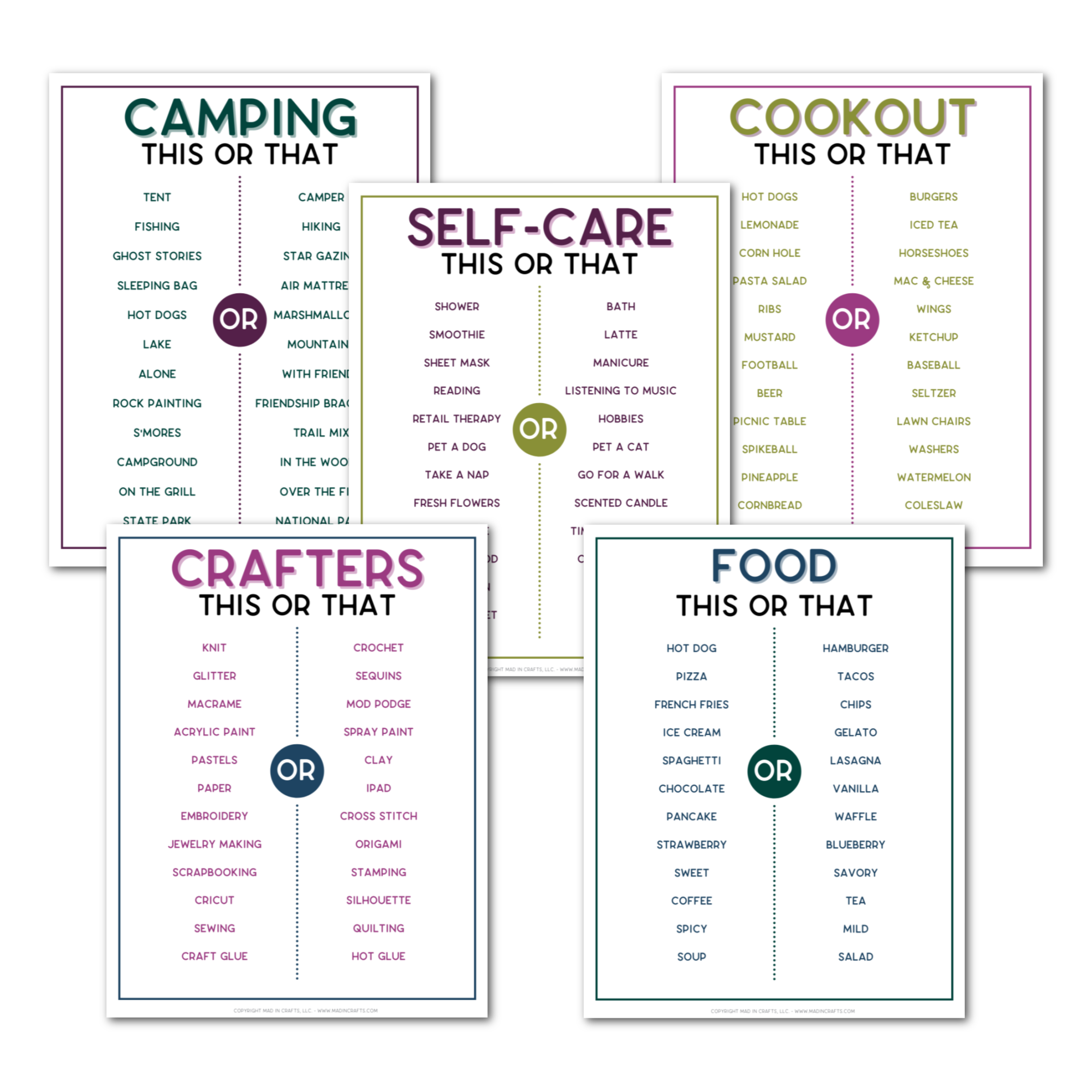 20 This or That Games Printable Bundle – Mad in Crafts